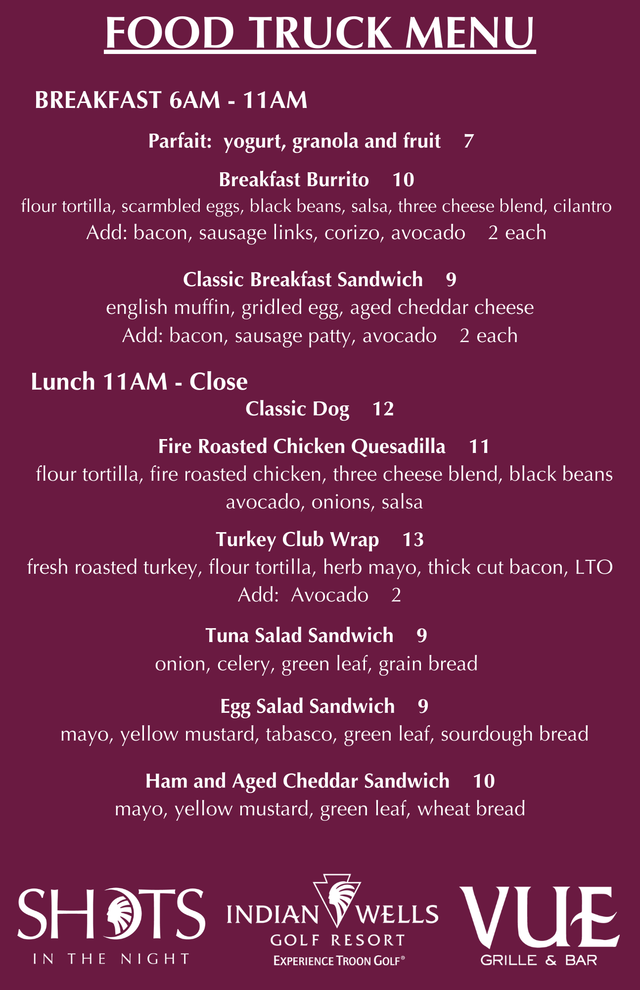 Fairway Grill & Food Truck - Indian Wells Golf Resort - Celebrity